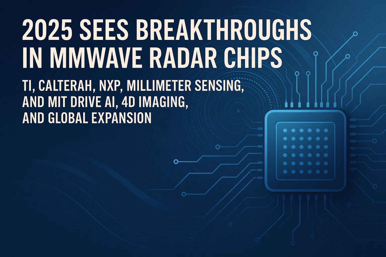 2025 Sees Breakthroughs in mmWave Radar Chips: TI, Calterah, NXP, Millimeter Sensing, and MIT ...