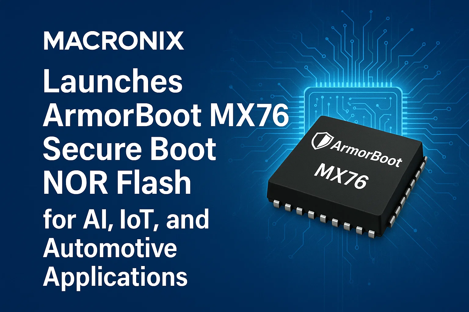Macronix Launches ArmorBoot MX76 Secure Boot NOR Flash for AI, IoT, and ...
