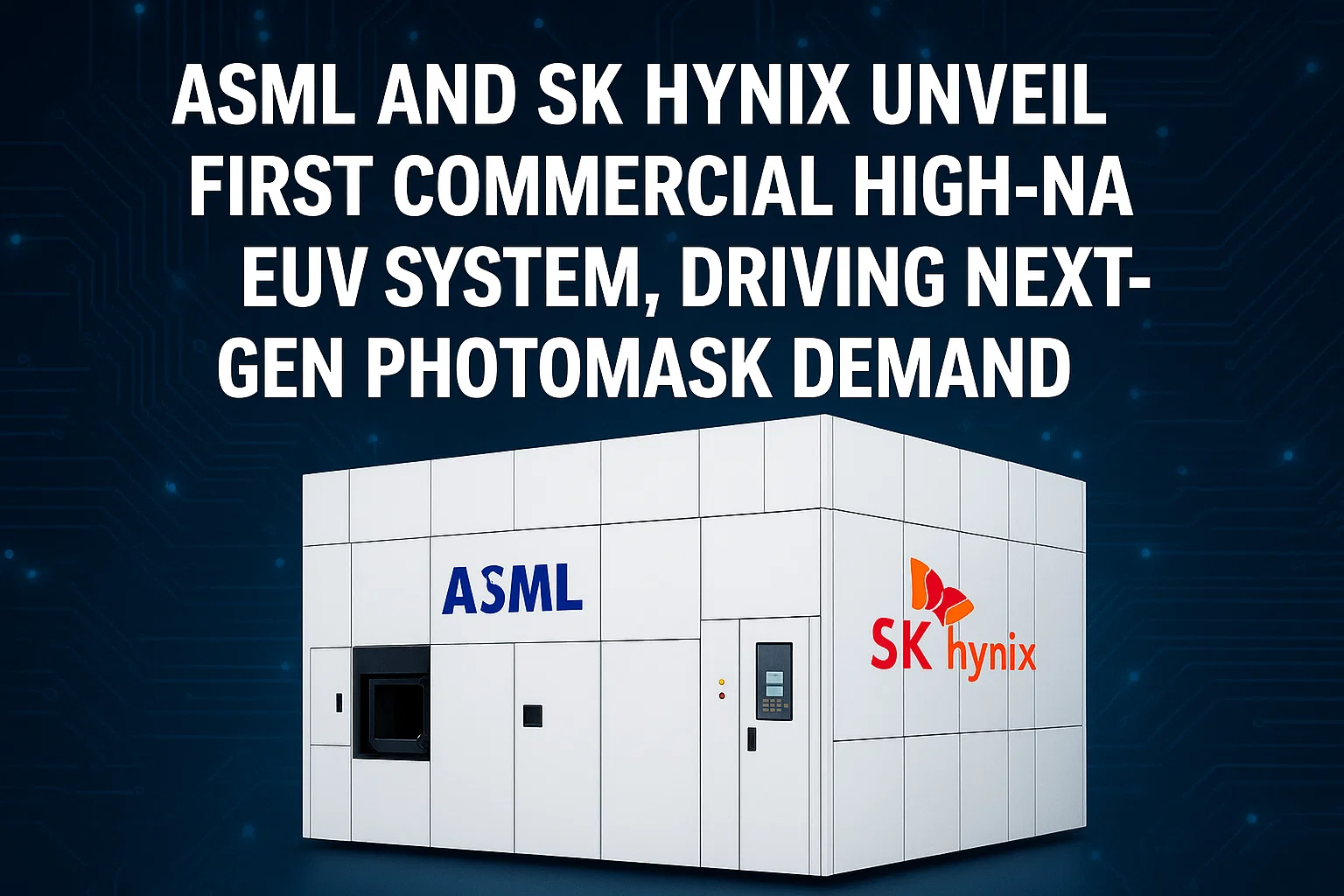 ASML and SK hynix Unveil First Commercial High-NA EUV System, Driving Next-Gen Photomask Demand ...